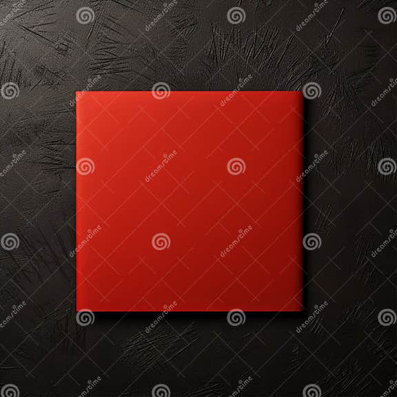 Red Square Shape Mockup. AI Generated Image Stock Illustration ...