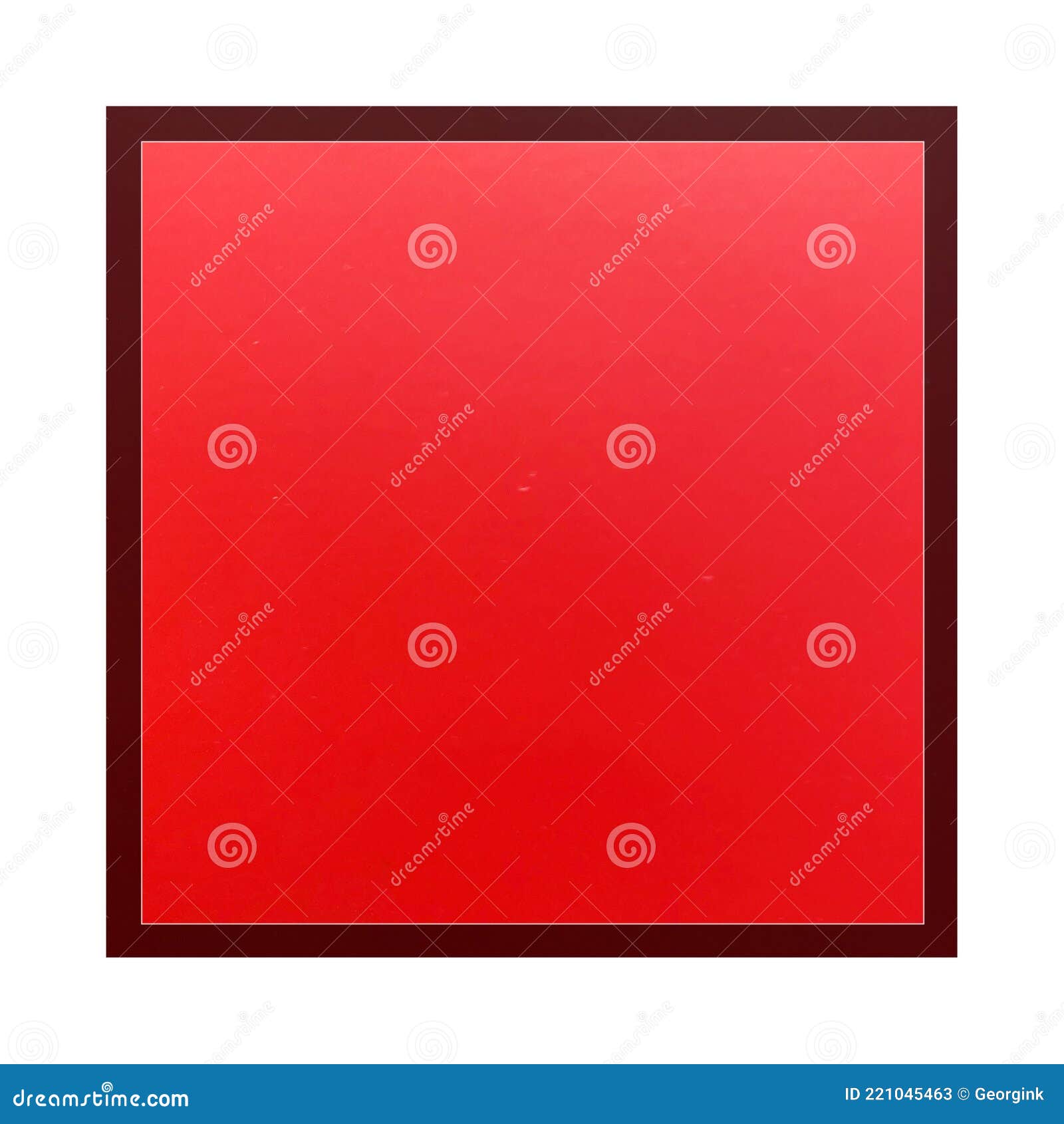 Red Square and Slim Black Frame on White Background Stock Image - Image ...