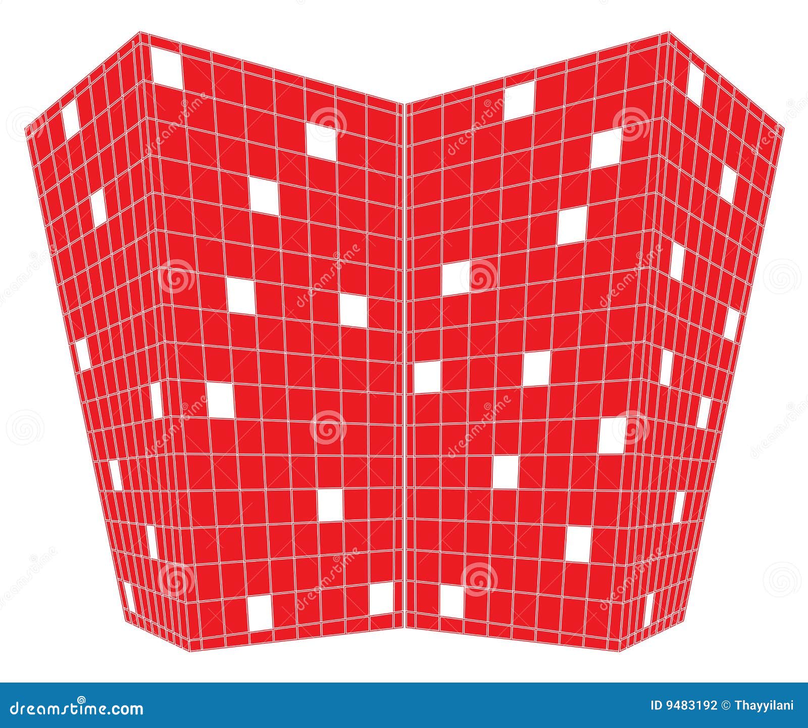Red Squares Perspective Design Stock Vector - Illustration of digital ...