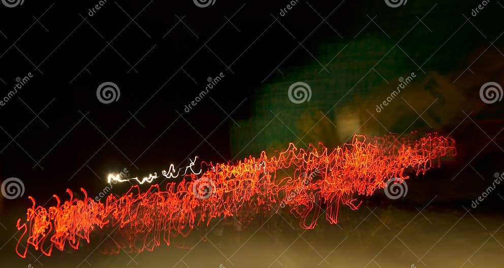 Red Squiggly Lines at Night Stock Image - Image of time, redlines: 86335659