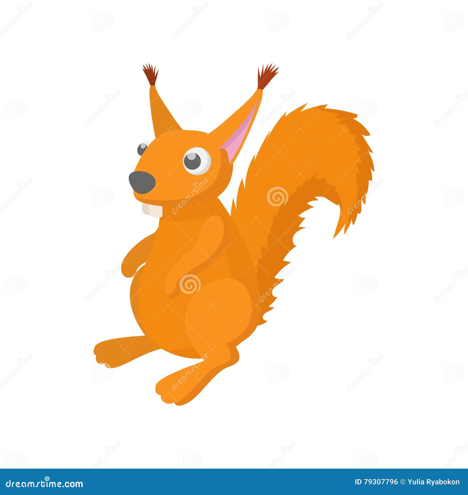 Red Squirrel Icon, Cartoon Style Stock Vector - Illustration of ...