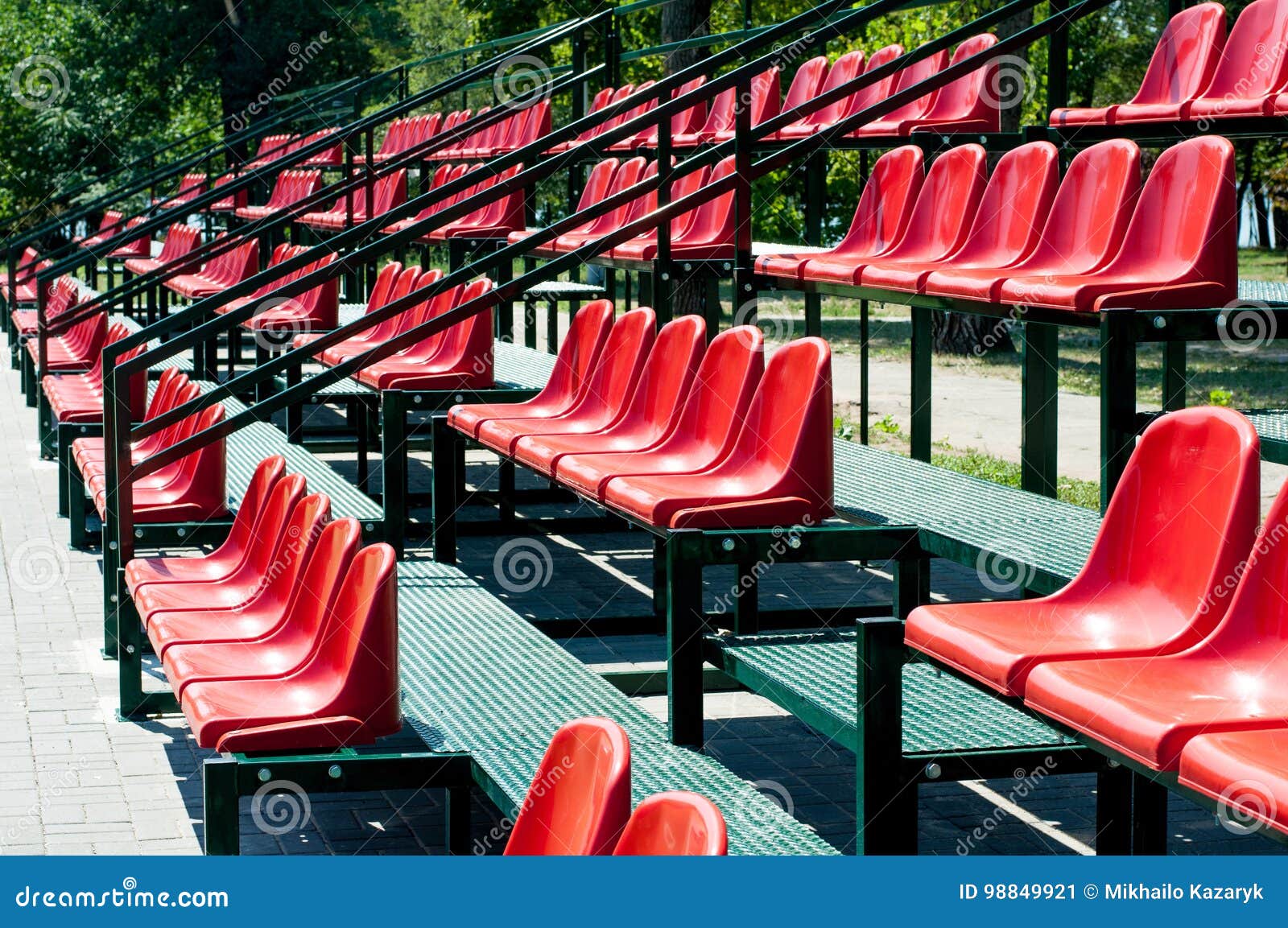 Red stadium seats stock image. Image of competition, event - 98849921