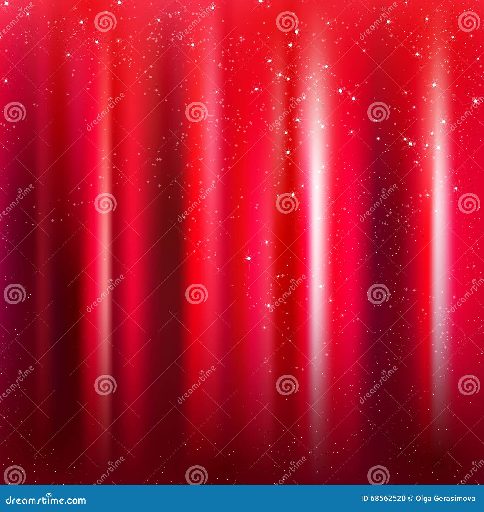 Red Stage Background with Magical Sparkles Stock Vector - Illustration ...
