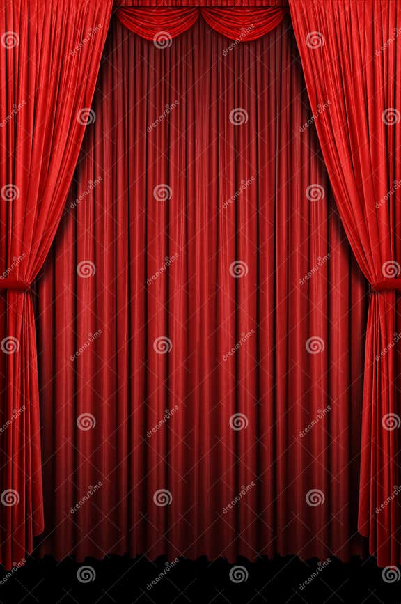 Red Stage Curtain stock photo. Image of performance, movie - 6302162