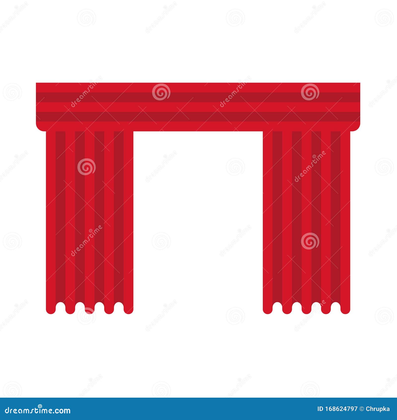 Red stage curtain stock vector. Illustration of decorative - 168624797