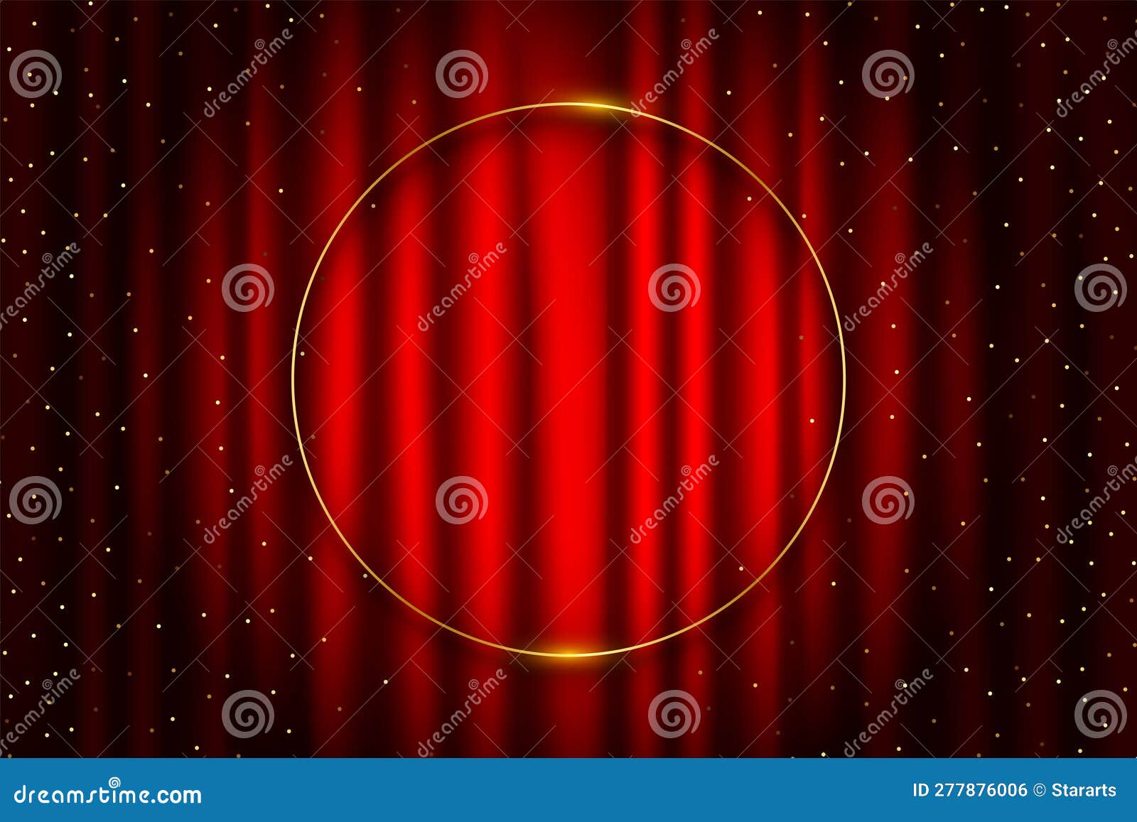 Red Stage Curtain for Theater with Shiny Particle and Frame Design ...