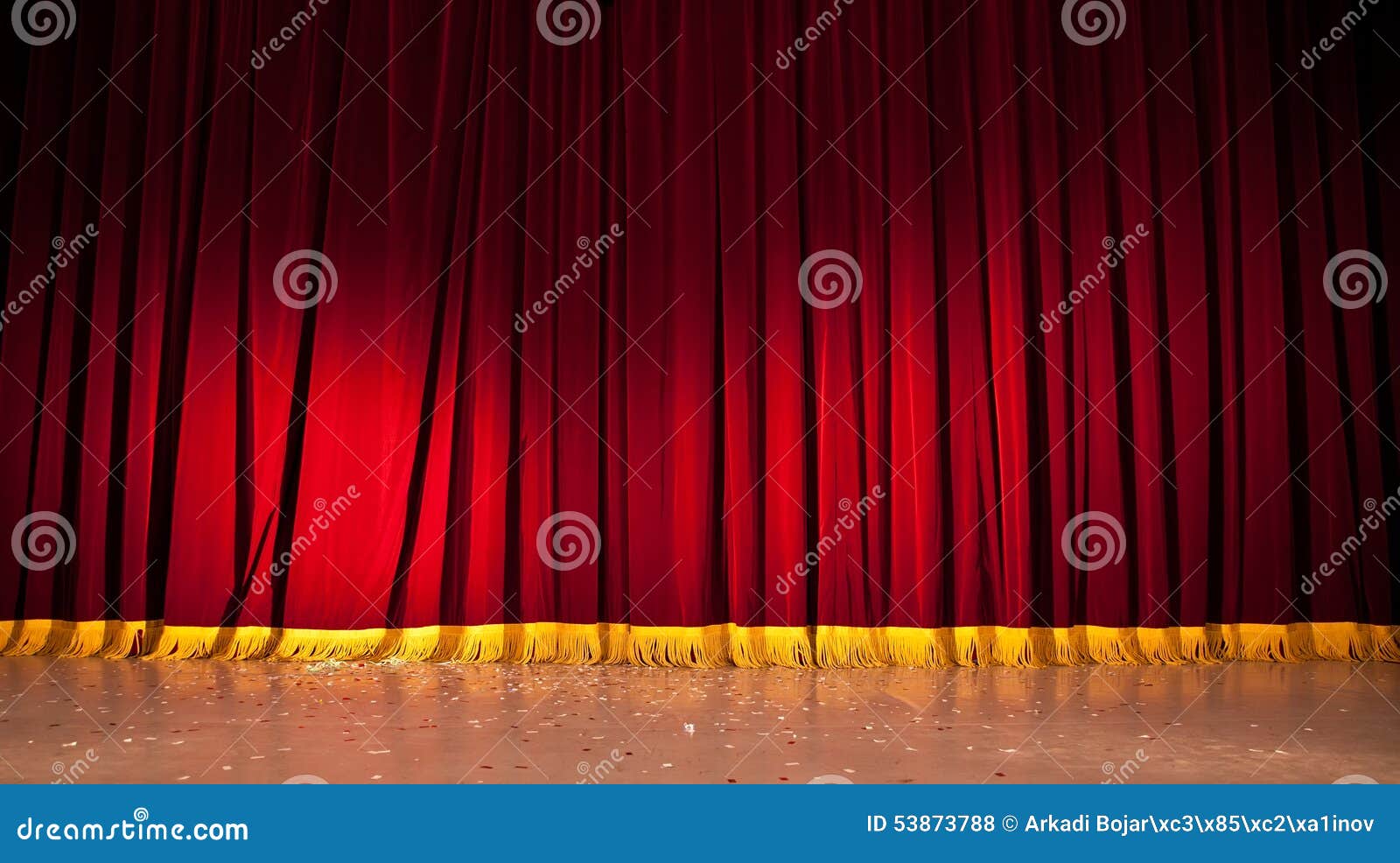 Red stage curtains stock photo. Image of pleated, staging - 53873788