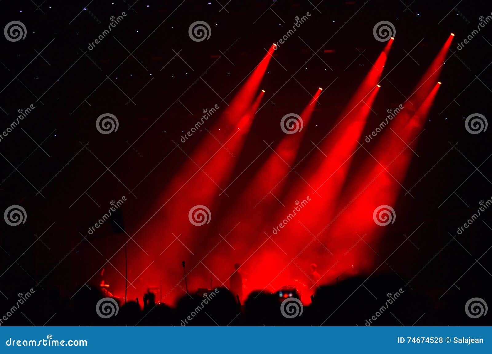 Red stage lights stock photo. Image of club, brilliant - 74674528