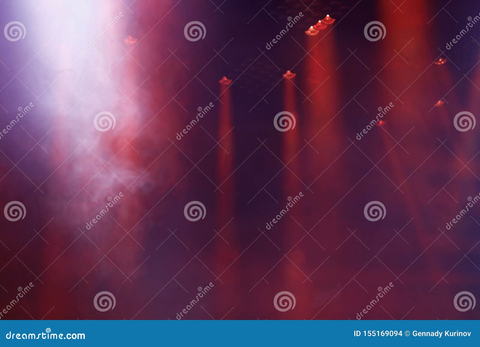 Red Stage Lights and Smoke on Concert Stock Photo - Image of group ...