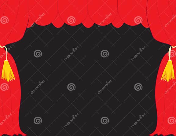 Red stage theater stock vector. Illustration of fiber - 3283808