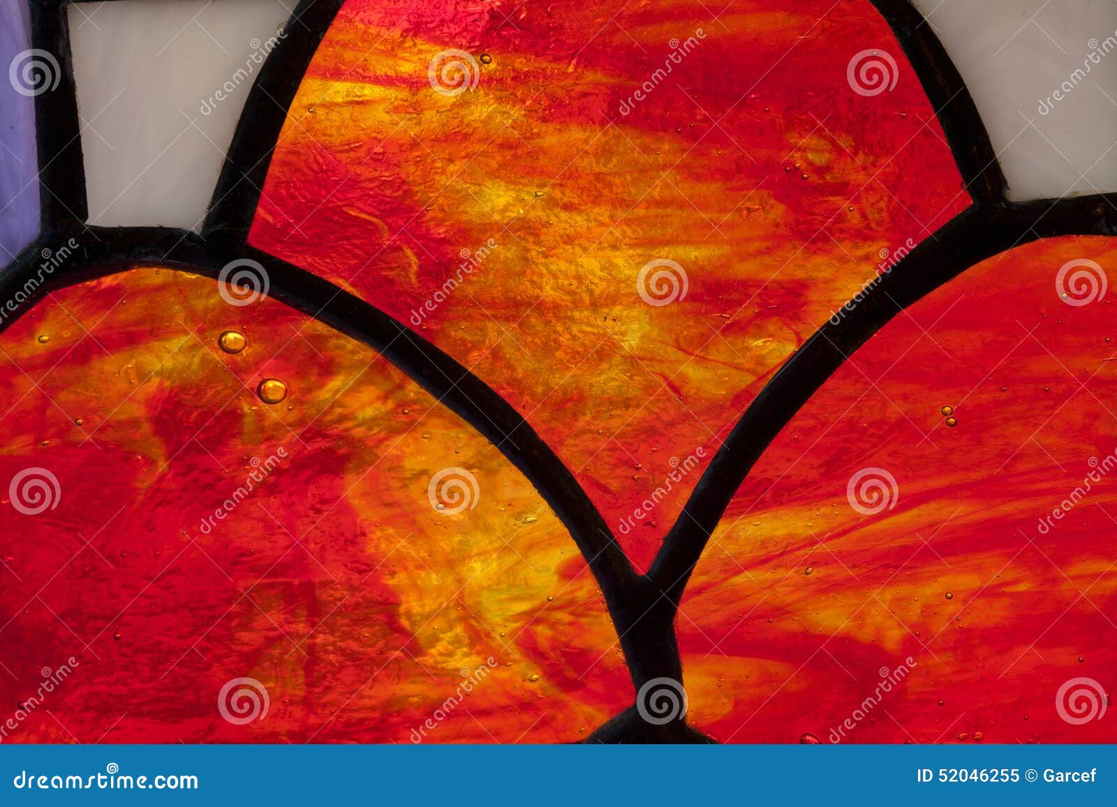 Red Stained Glass with Air Bubbles Stock Image - Image of painting ...