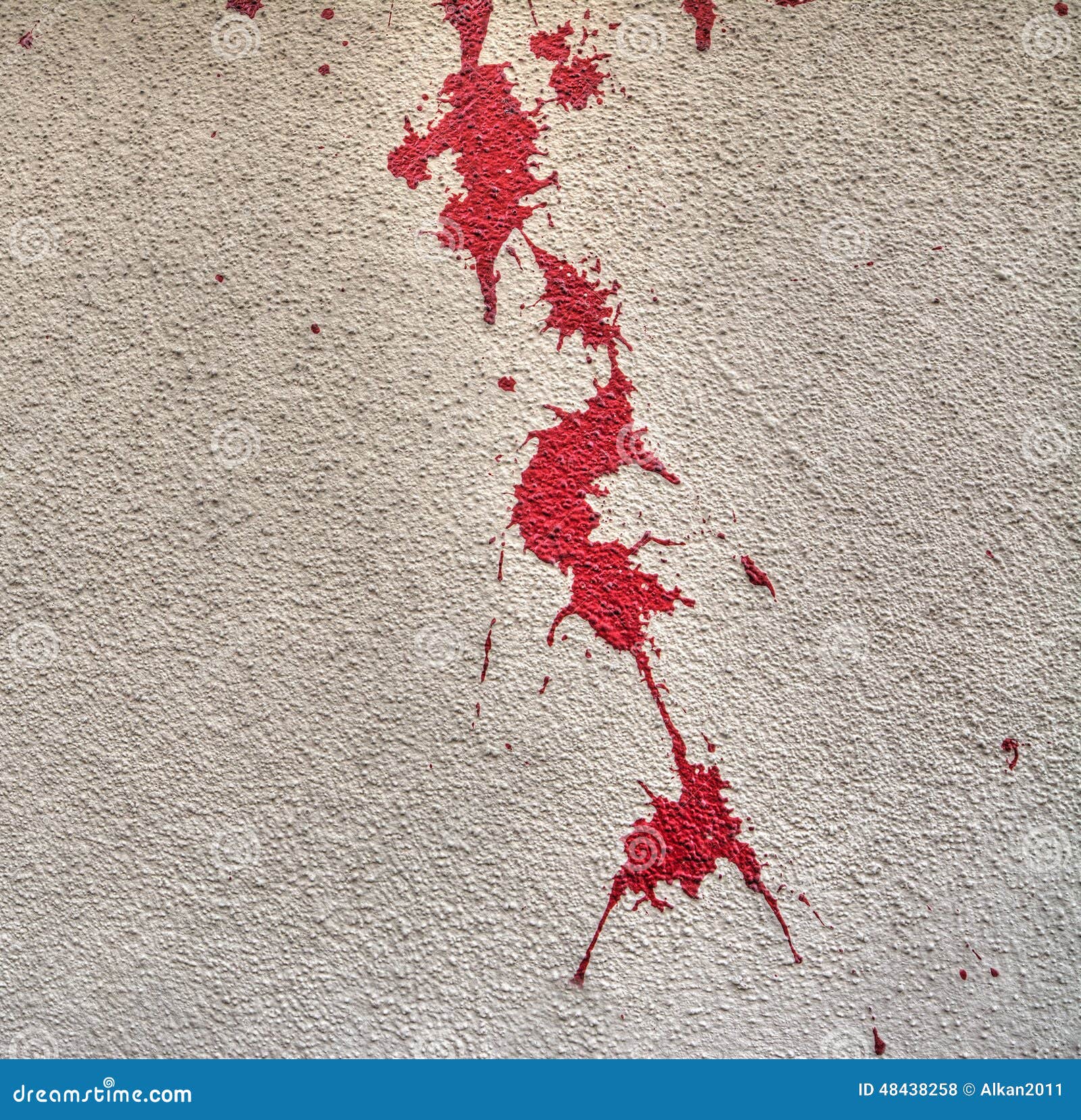 Red Stains on a Rustic Wall Stock Photo - Image of natural, liquid ...