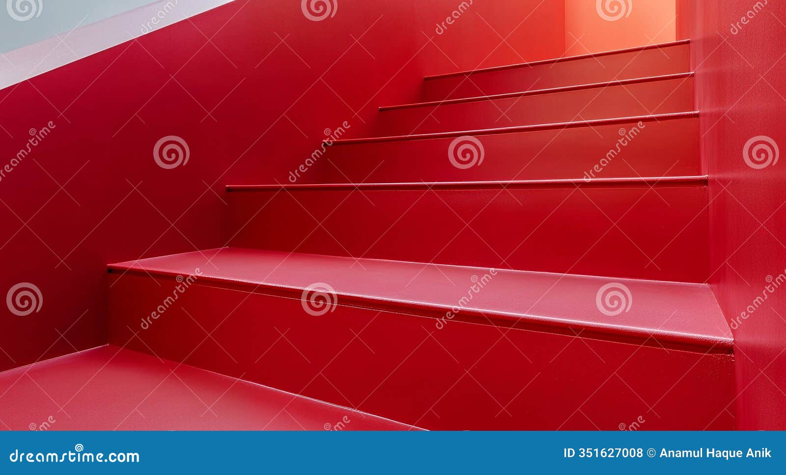 Red Staircase Architecture Modern Design Interior Design Abstract ...