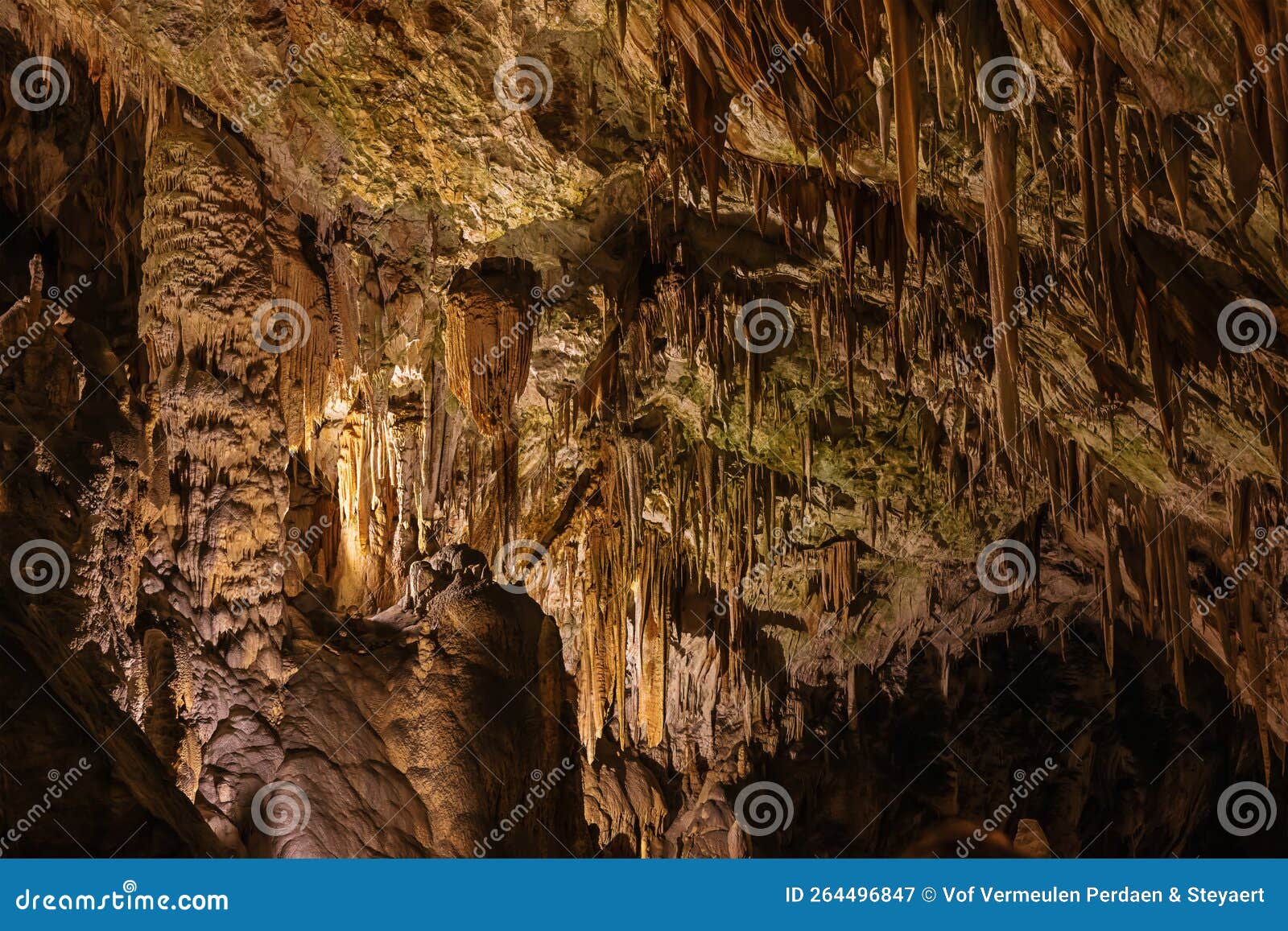 Stalactites Hanging From The Ceiling Of The Cave Underground. Mountain ...