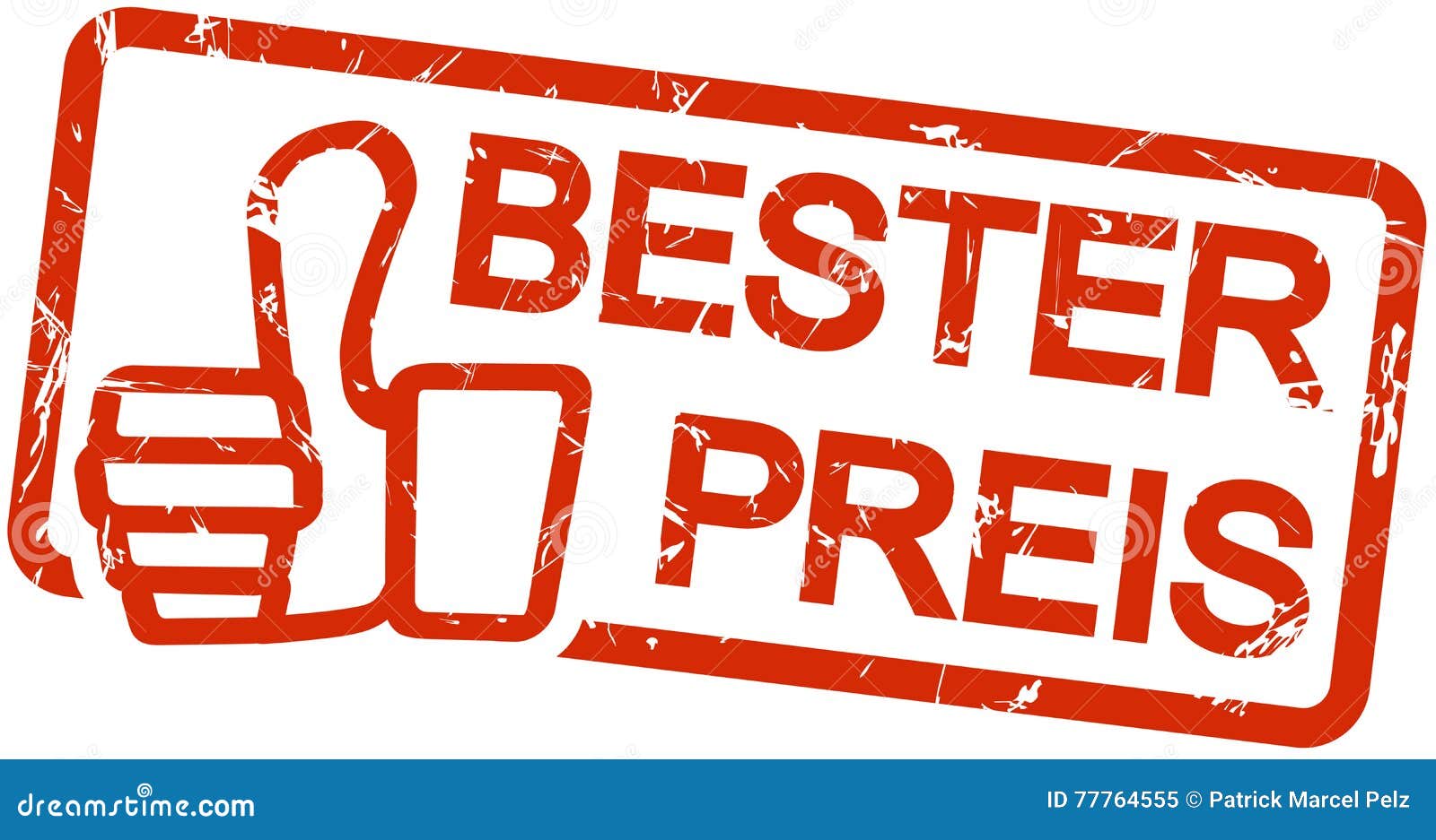 Red stamp BESTER PREIS stock vector. Illustration of customer - 77764555