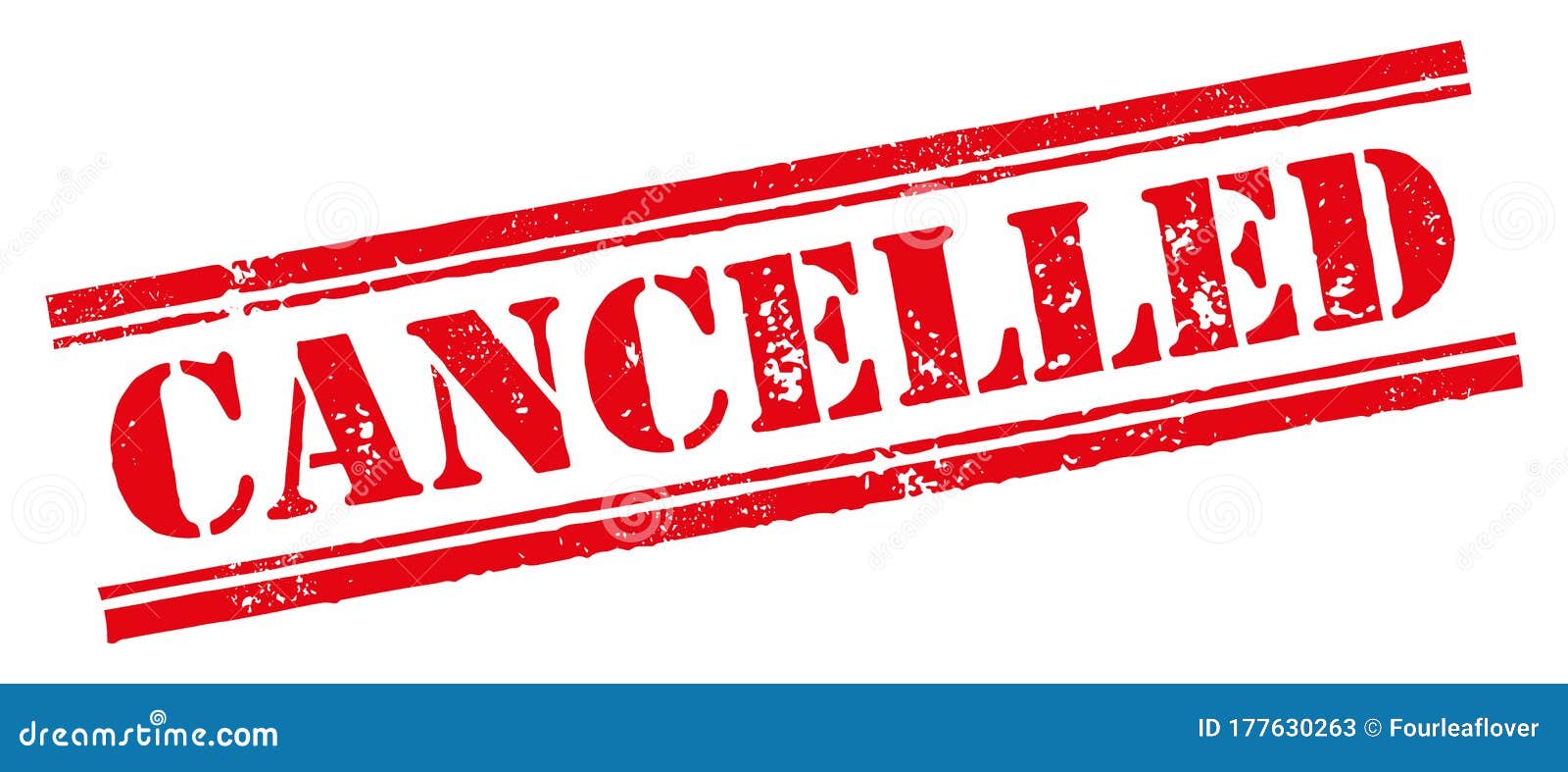 Cancelled Red Stamp on White Background Stock Vector - Illustration of ...