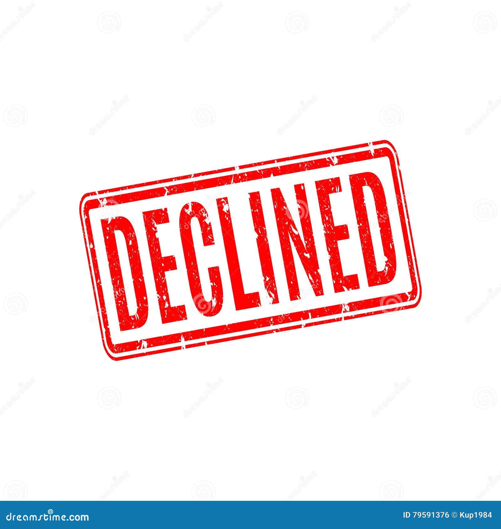 Red Stamp Declined, Vector Illustration. Stock Vector - Illustration of ...
