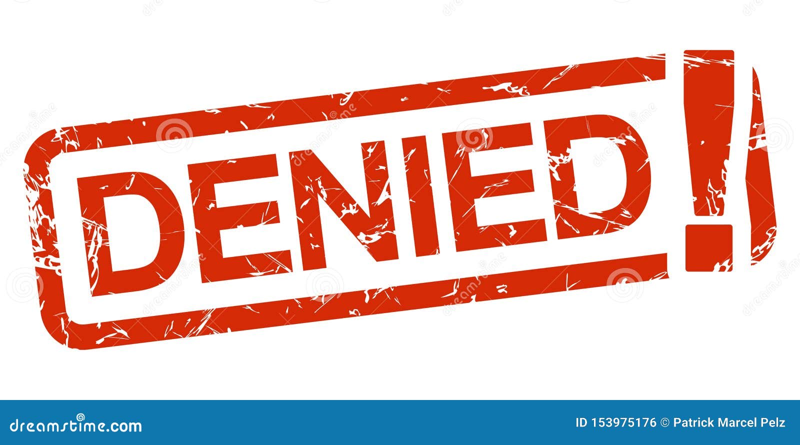 Red stamp DENIED stock vector. Illustration of deny - 153975176