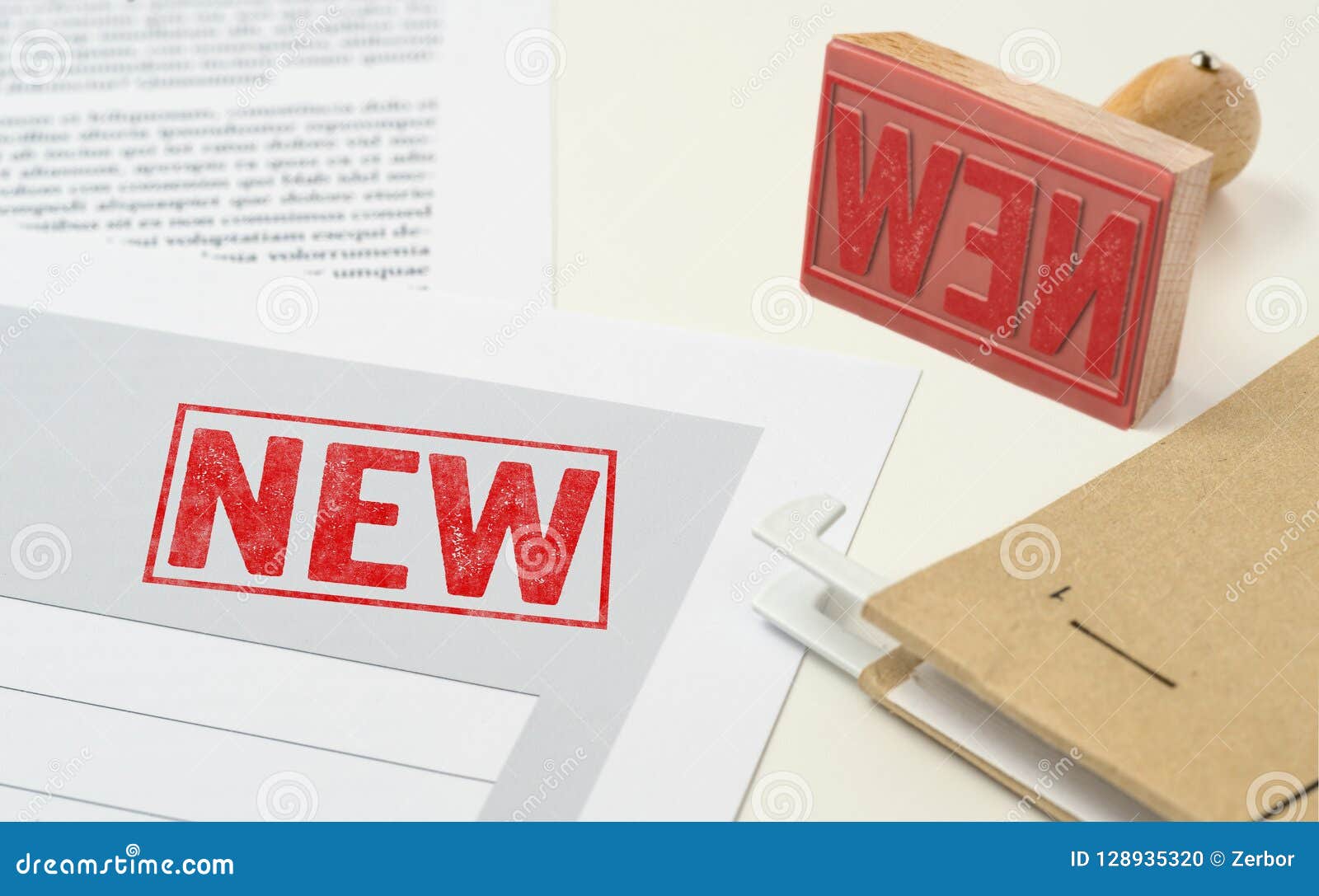 A Red Stamp on a Document - New Stock Photo - Image of documents ...