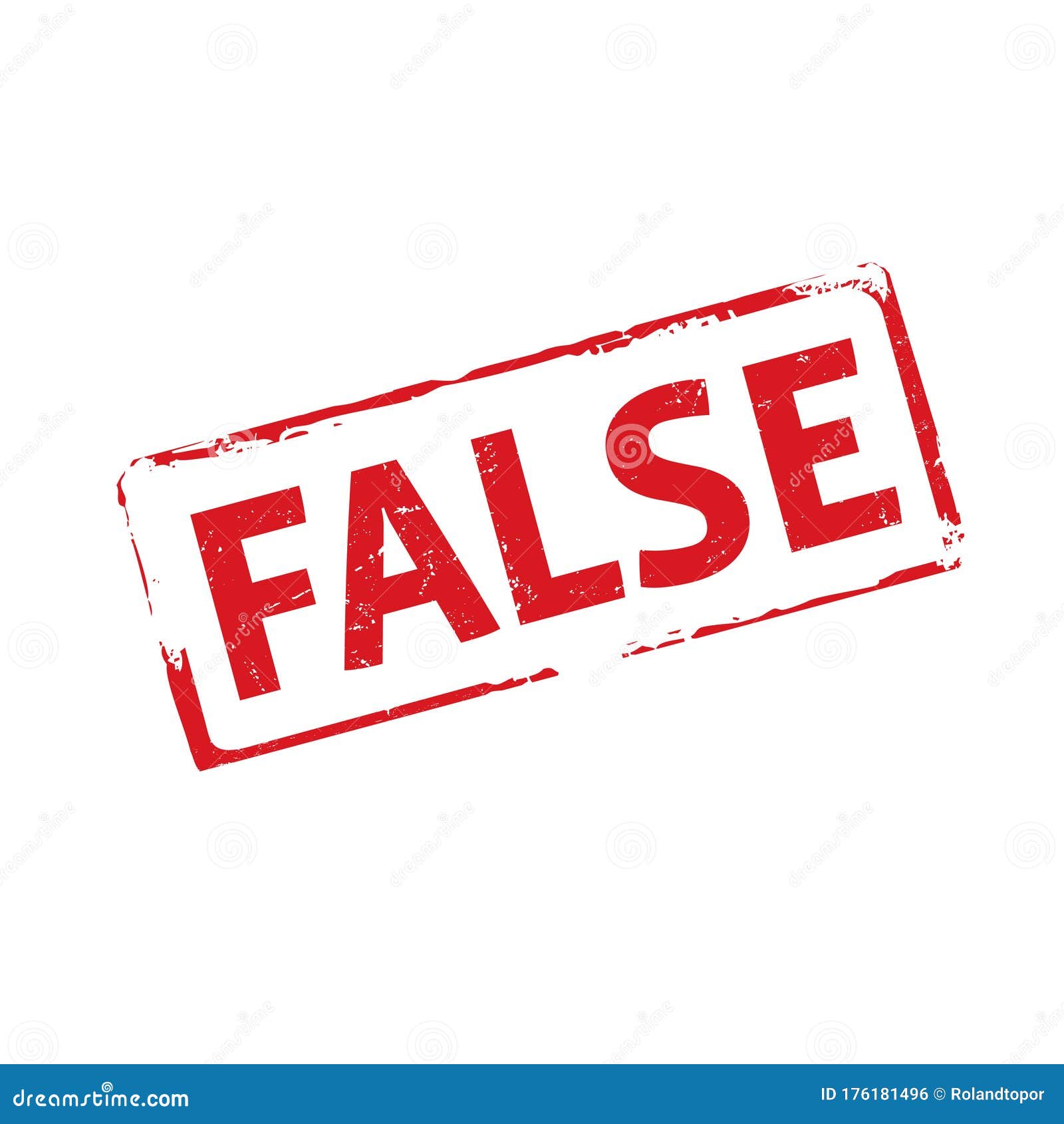Red Stamp and False. Vector Illustration Stock Vector - Illustration of ...