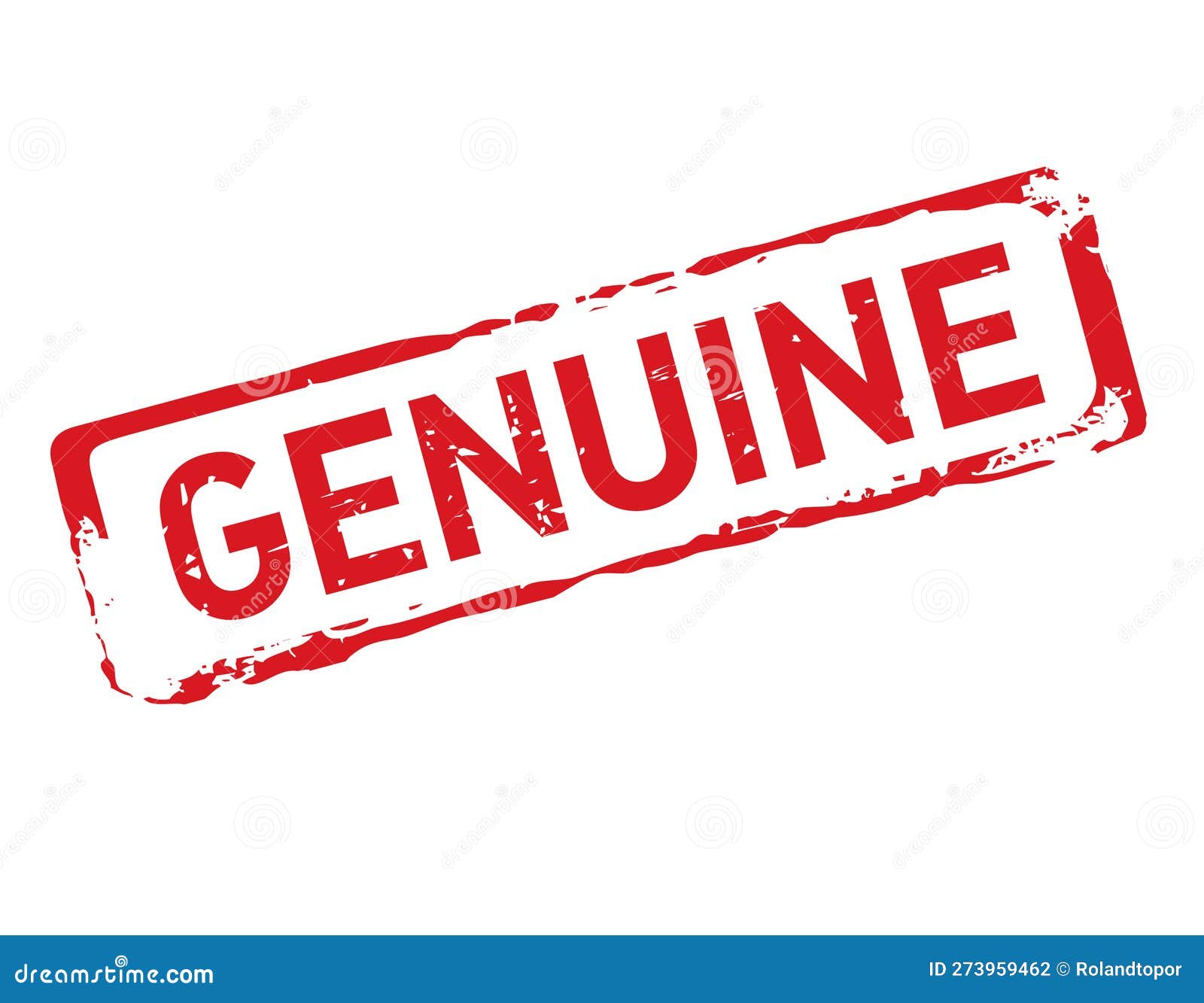 Red Stamp GENUINE. Vector Illustration Stock Vector - Illustration of ...