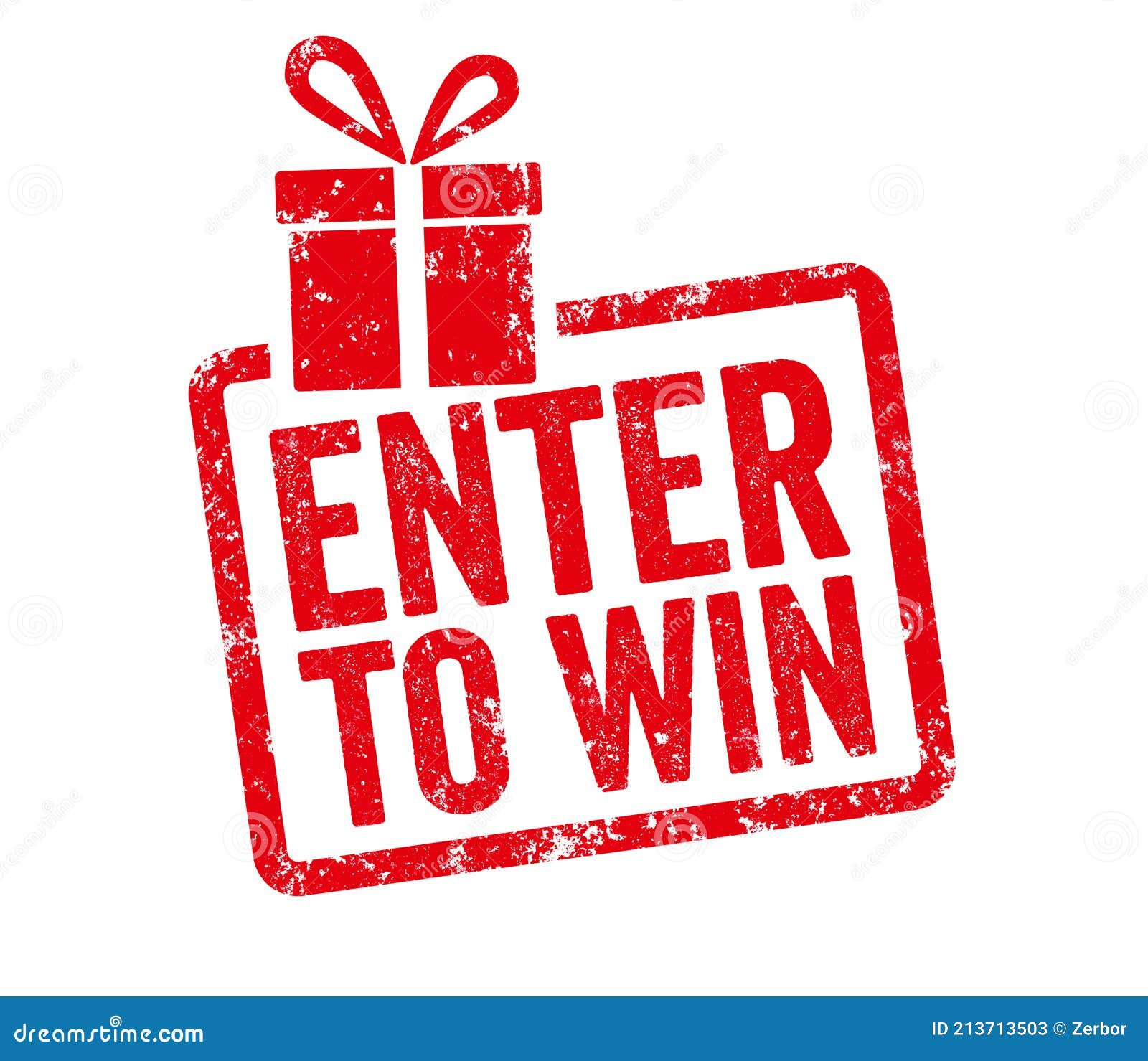 Red Stamp with Gift Icon - Enter To Win Stock Illustration ...