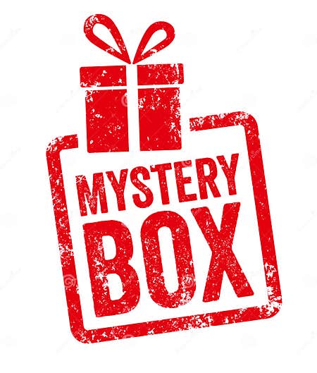 Red Stamp with Gift Icon - Mystery Box Stock Illustration ...