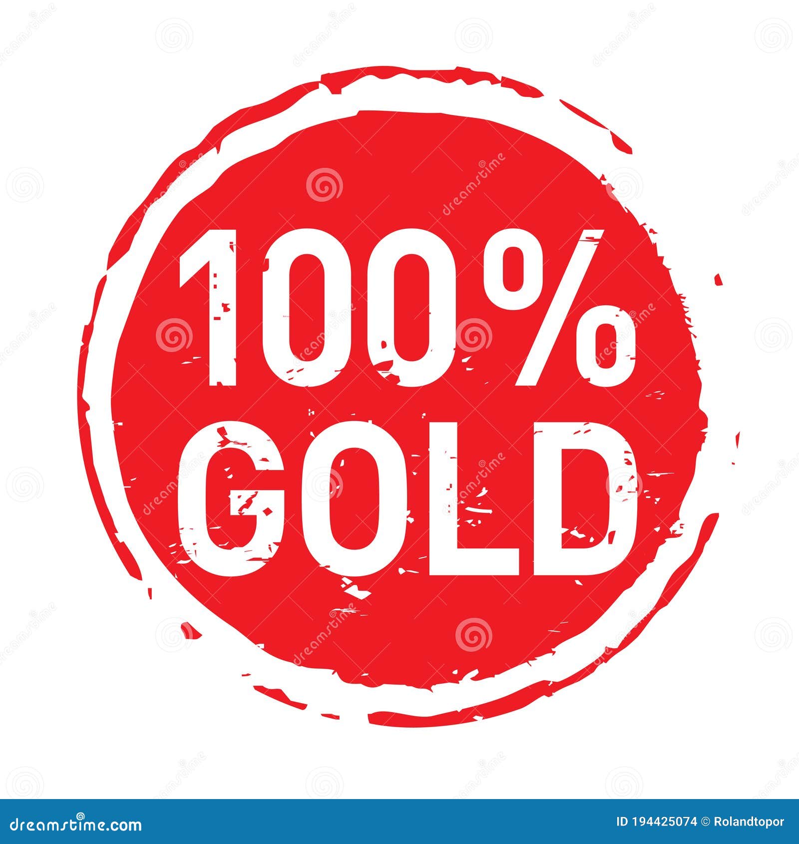 Red Stamp and GOLD. Vector Illustration Stock Vector - Illustration of ...