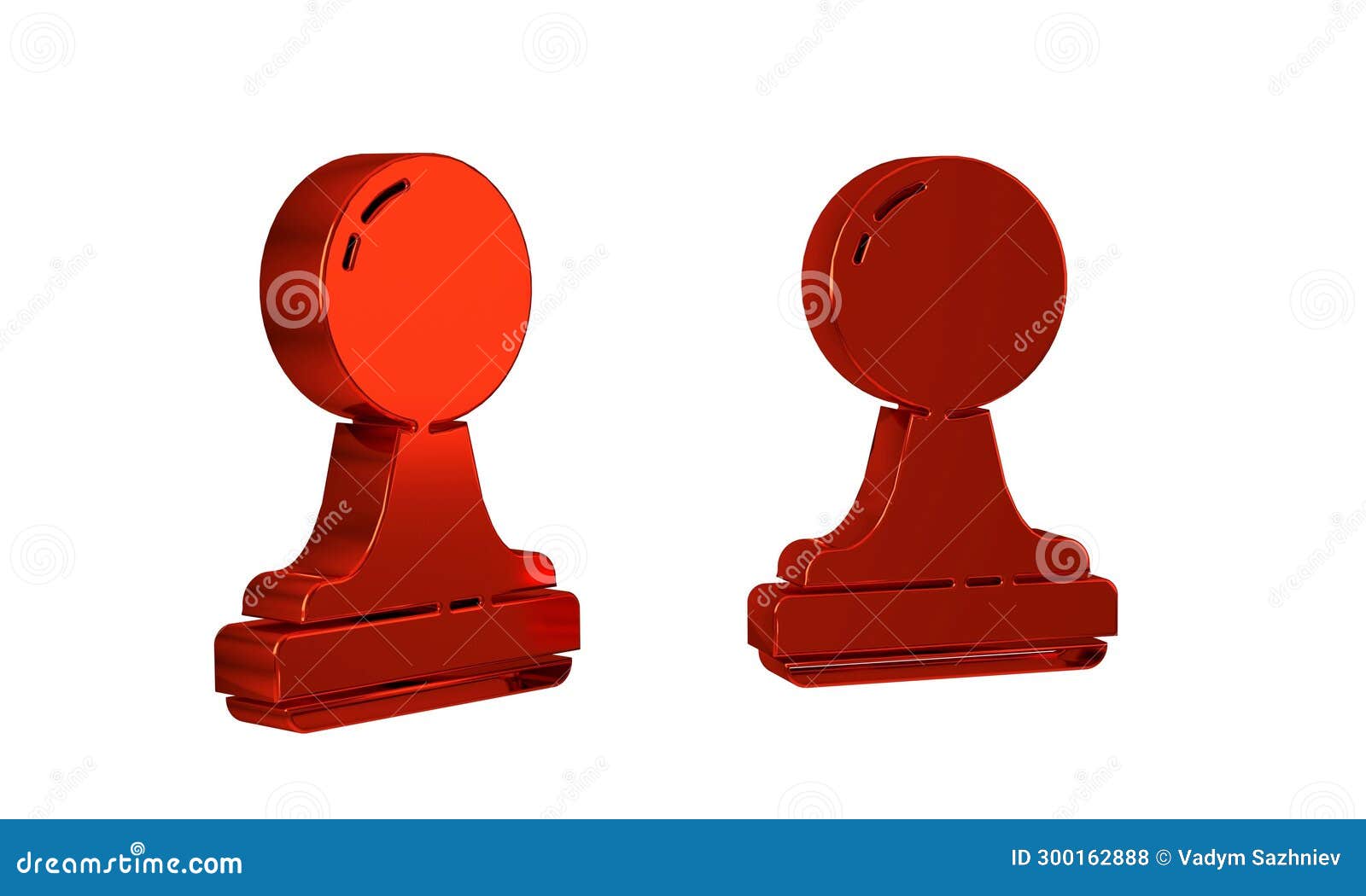 Red Stamp Icon Isolated on Transparent Background. Stock Illustration ...