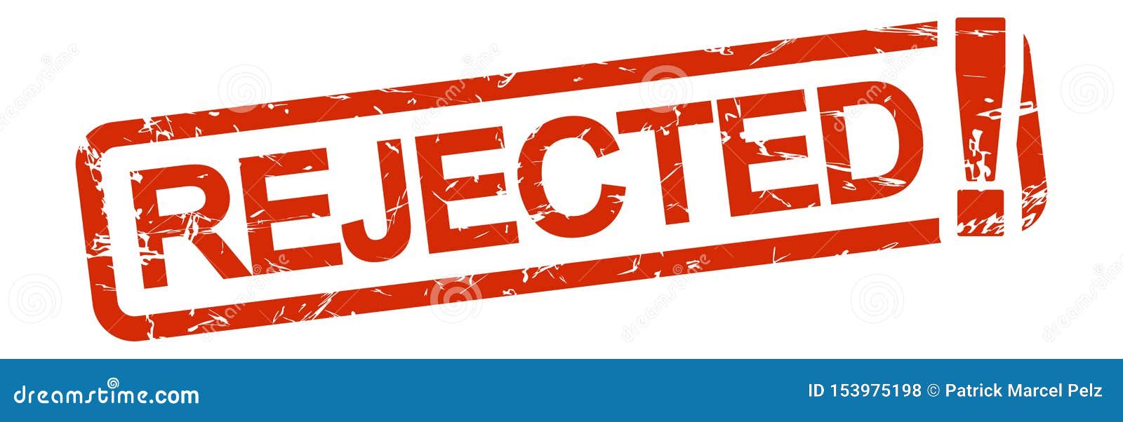 Red stamp REJECTED stock vector. Illustration of symbol - 153975198