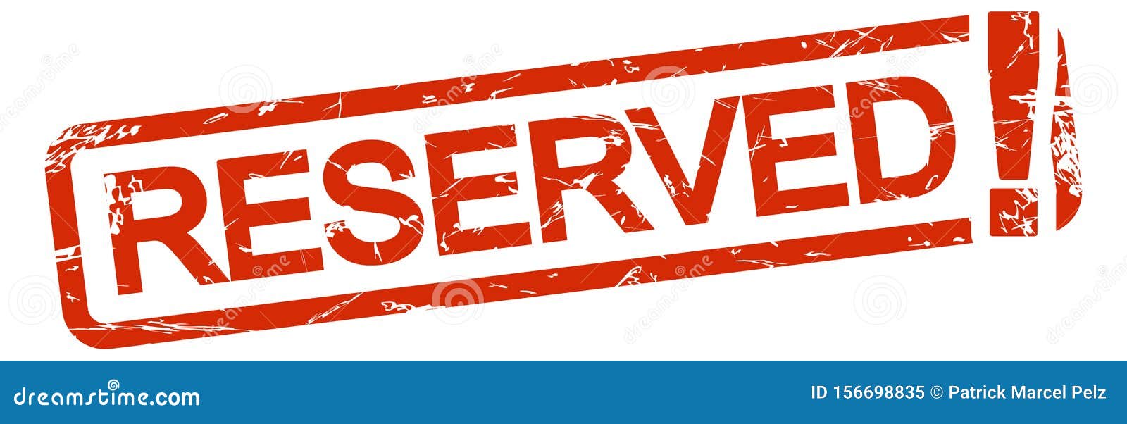 Red stamp RESERVED stock vector. Illustration of seal - 156698835