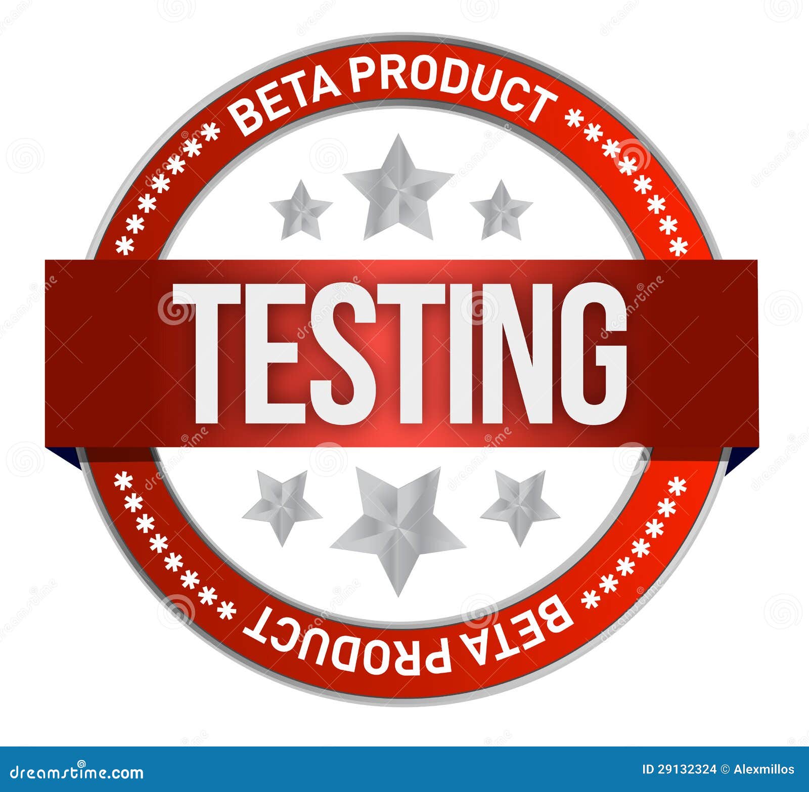 Red Stamp that Shows the Term Beta Testing Stock Illustration ...