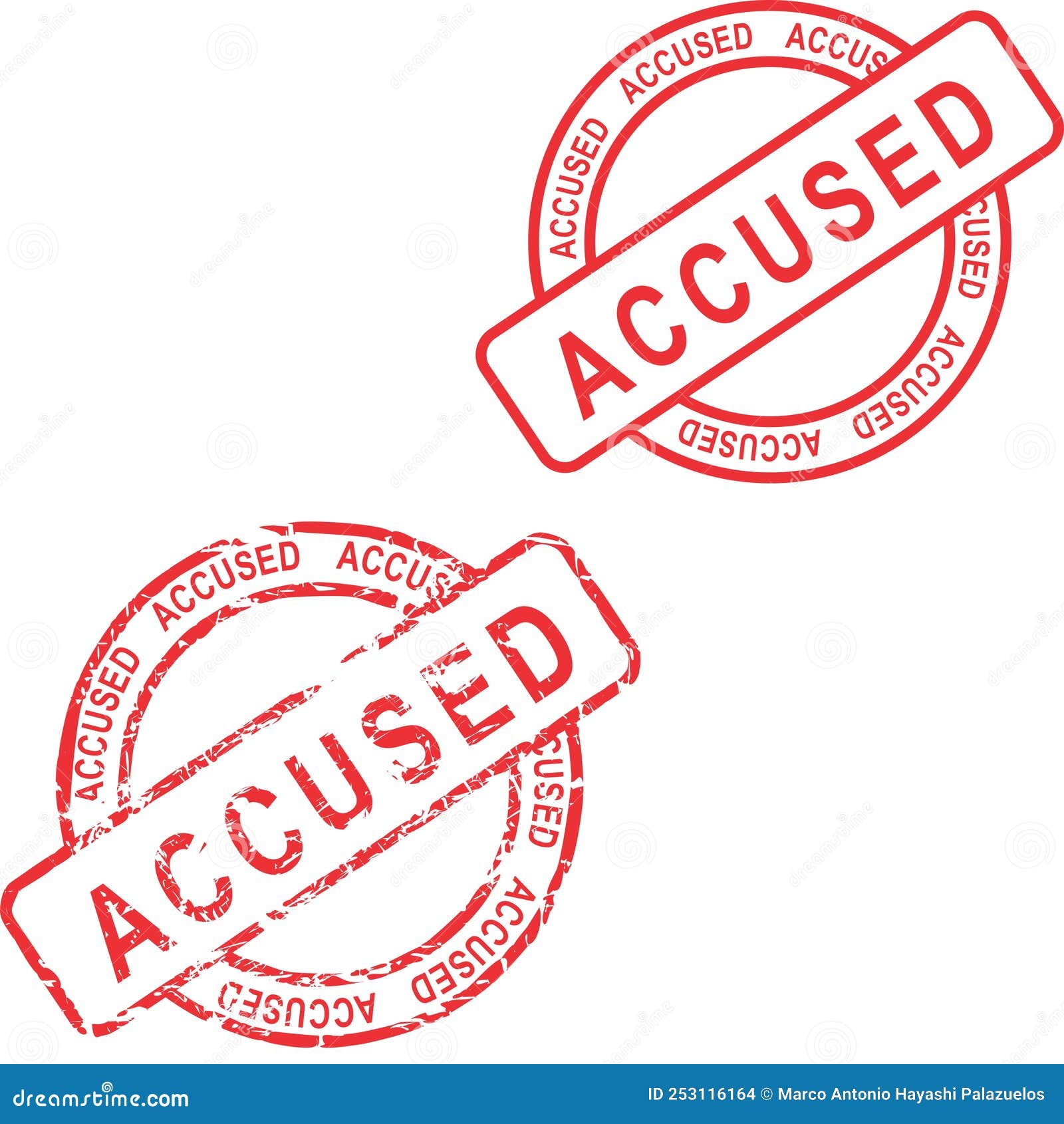 Red Stamp Sticker with Accused Text Stock Vector - Illustration of ...