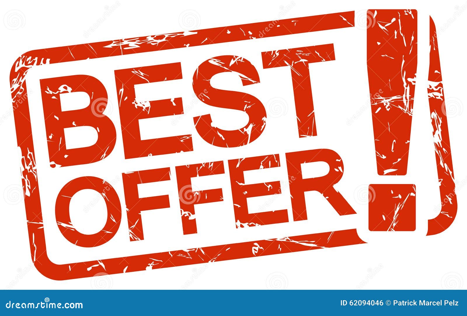 Red Stamp with Text Best Offer ! Stock Vector - Illustration of ...