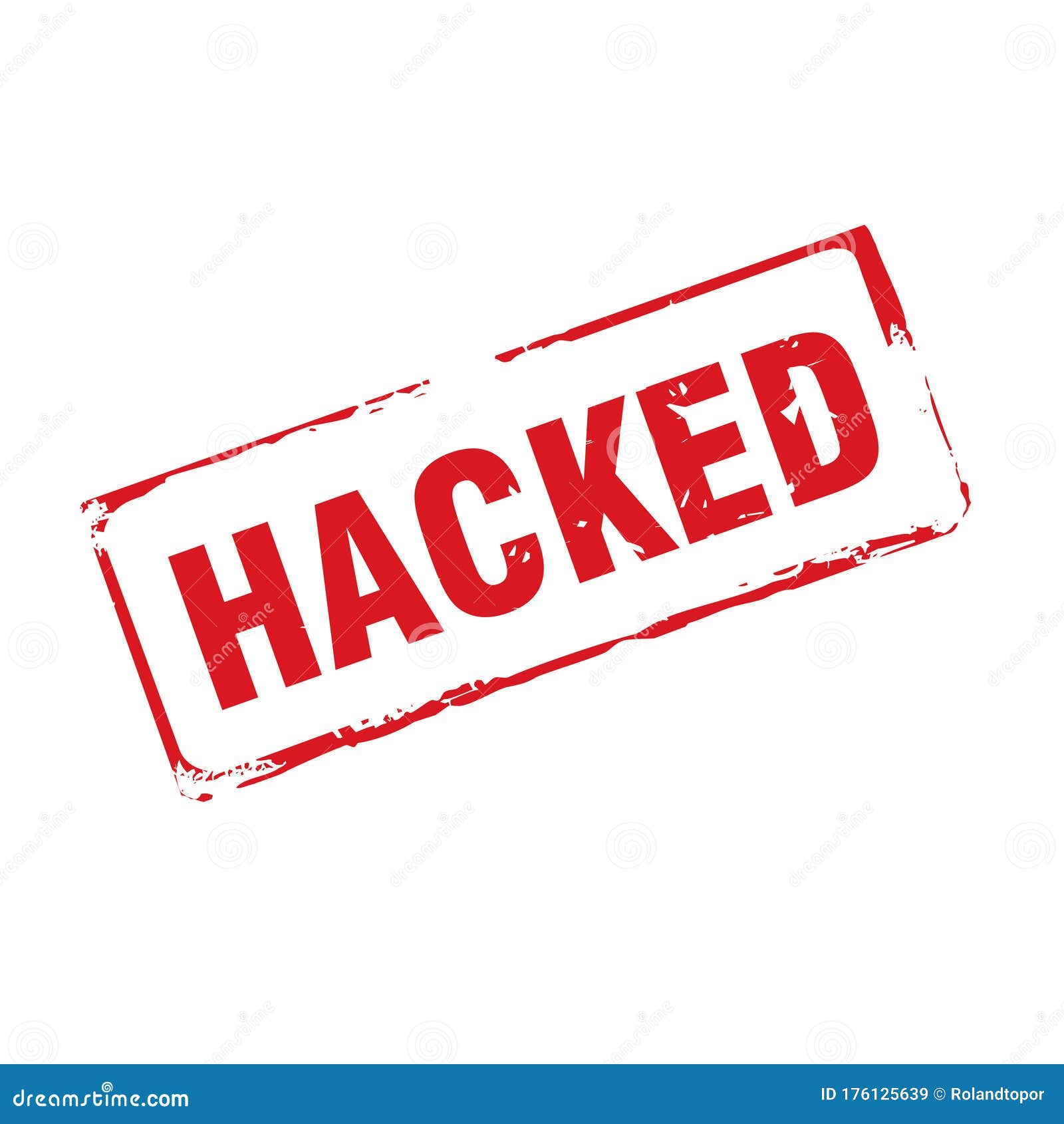 Red Stamp and Text Hacked. Vector Illustration. Stock Vector ...