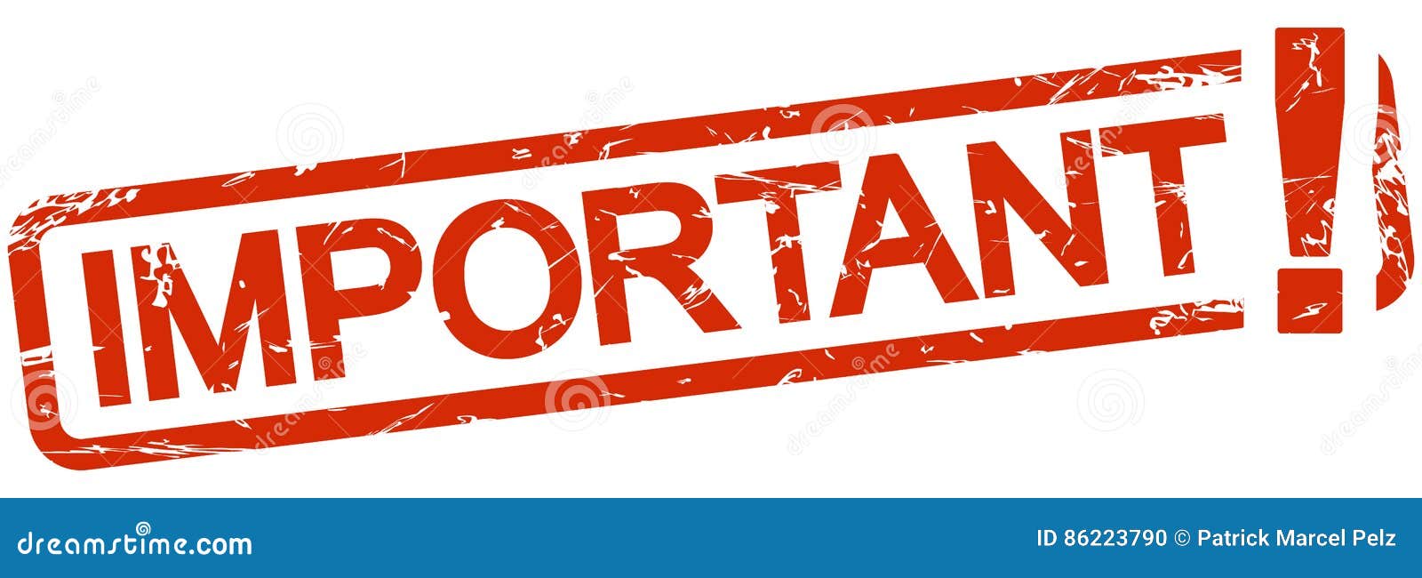 Red Stamp with Text Important Stock Vector - Illustration of scrape ...