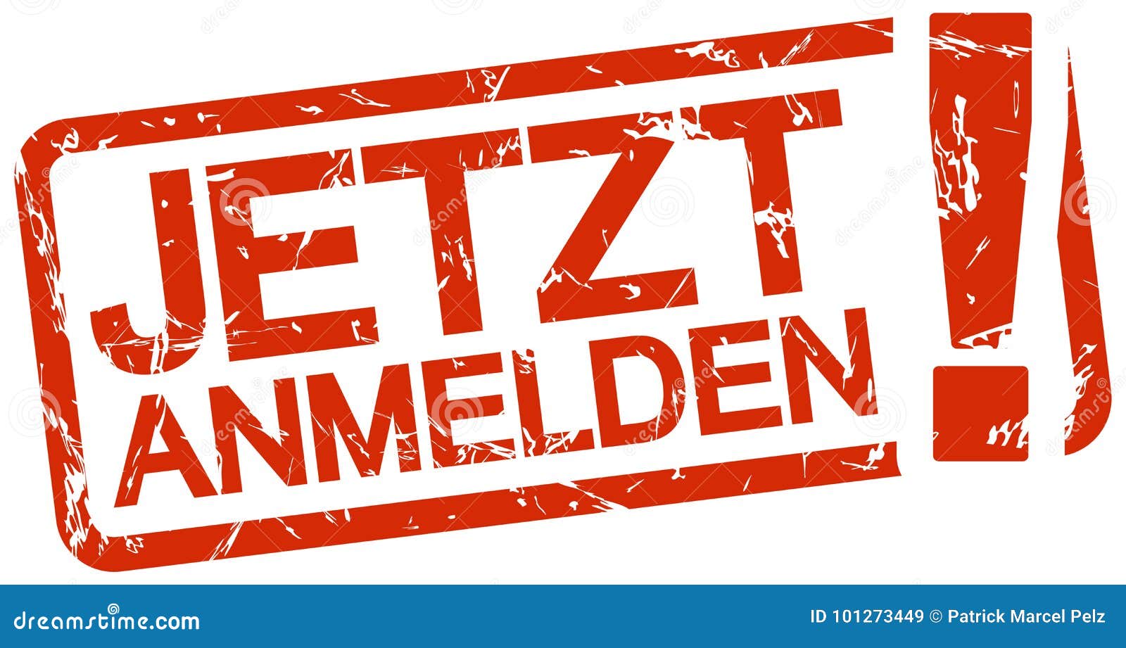 Red Stamp with Text Jetzt Anmelden Stock Vector - Illustration of ...