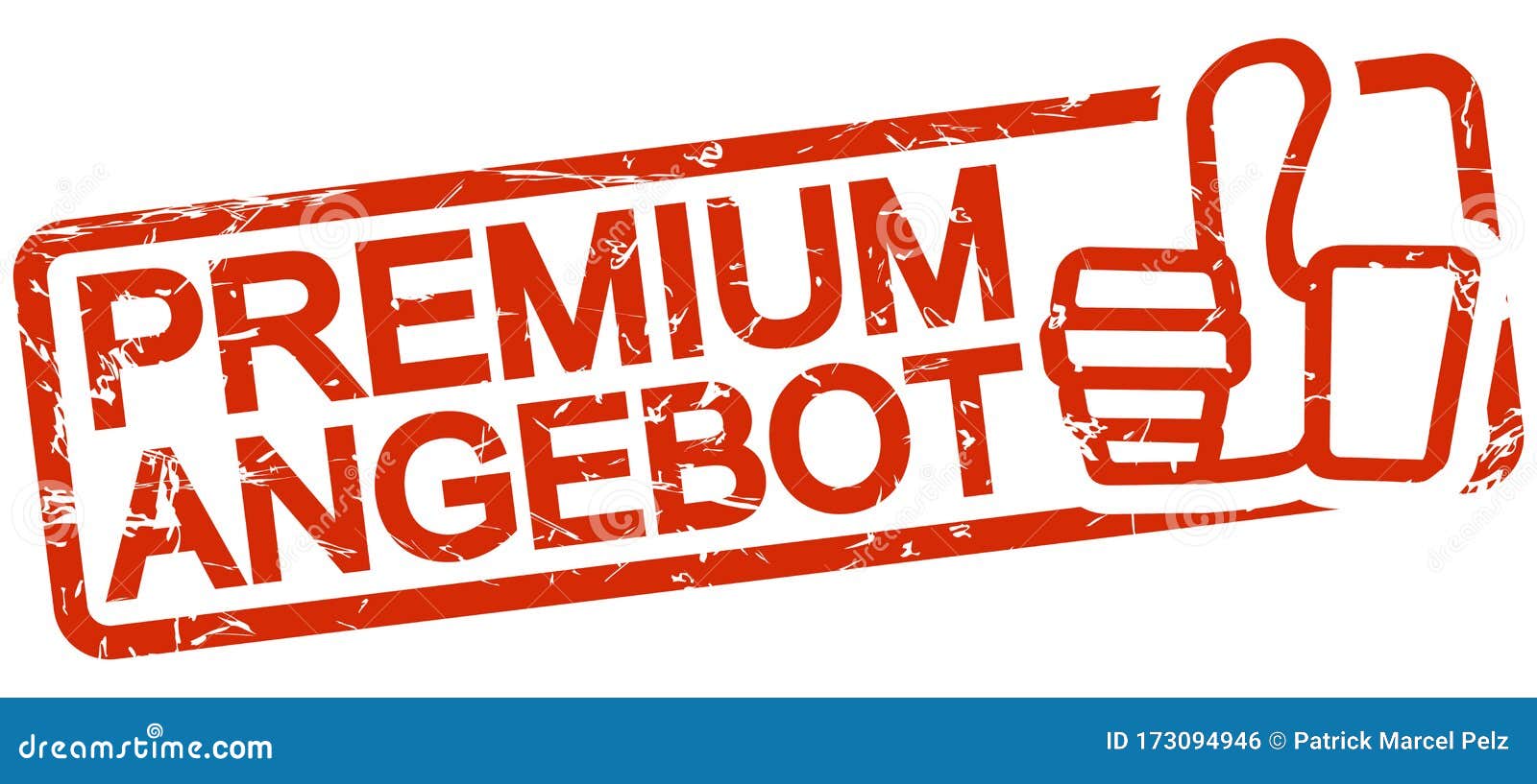 Red Stamp with Text Premium Offer (in German Stock Vector ...