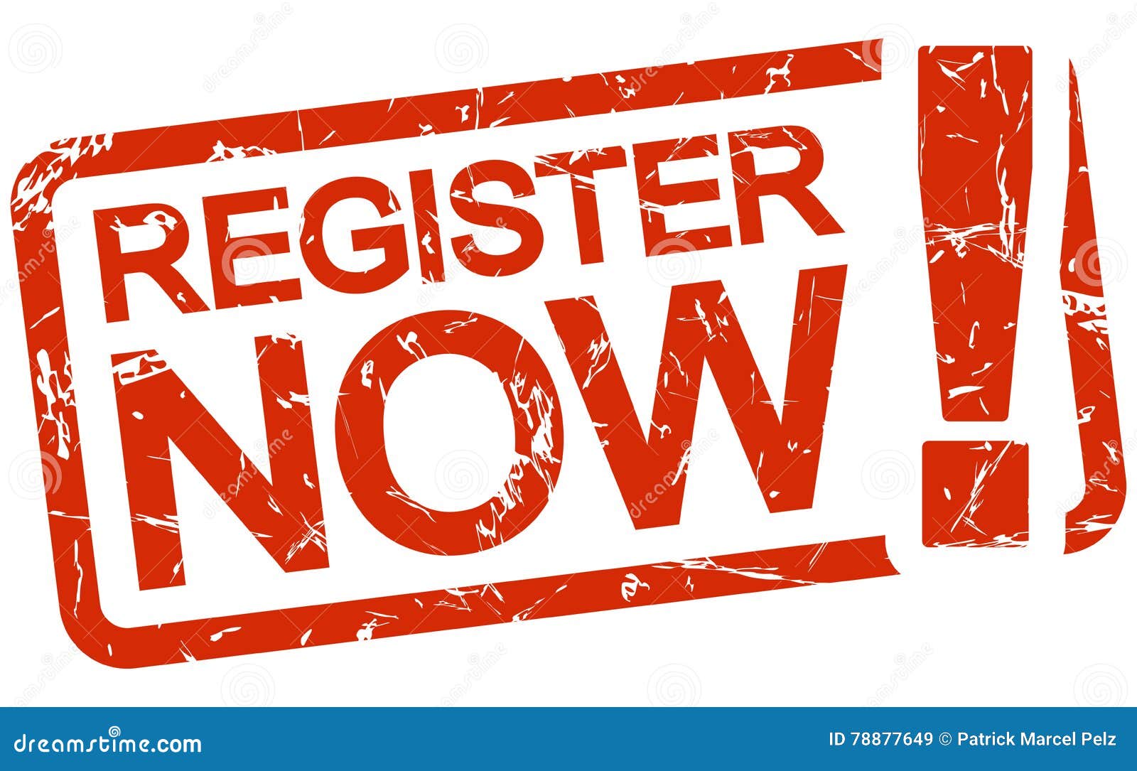 Red Stamp with Text Register Now Stock Vector - Illustration of ...