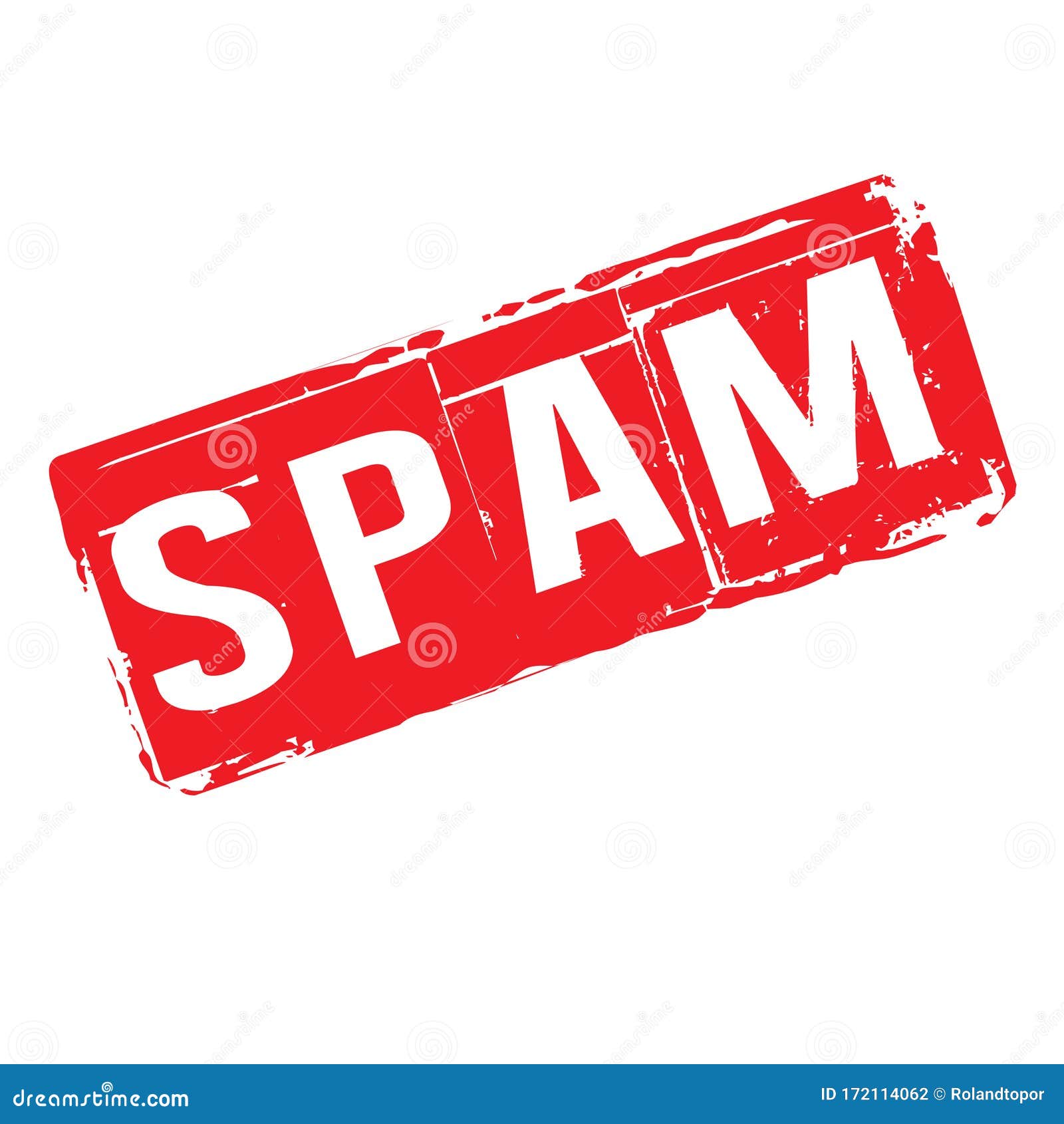 Red Stamp and Text Spam. Vector Illustration Stock Illustration ...