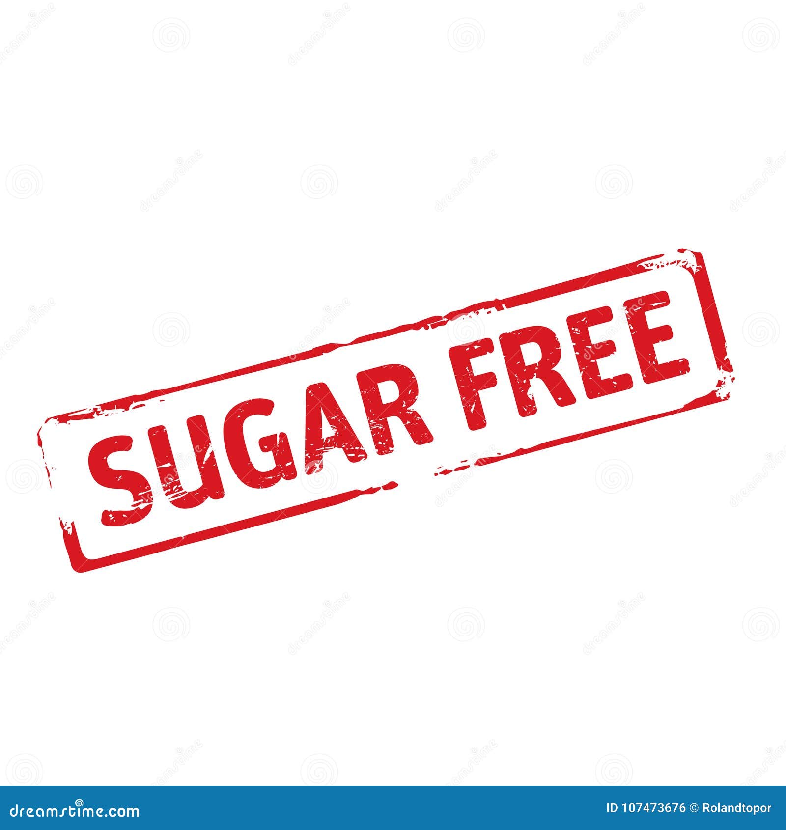 Red Stamp and Text Sugar Free. Stock Illustration - Illustration of ...