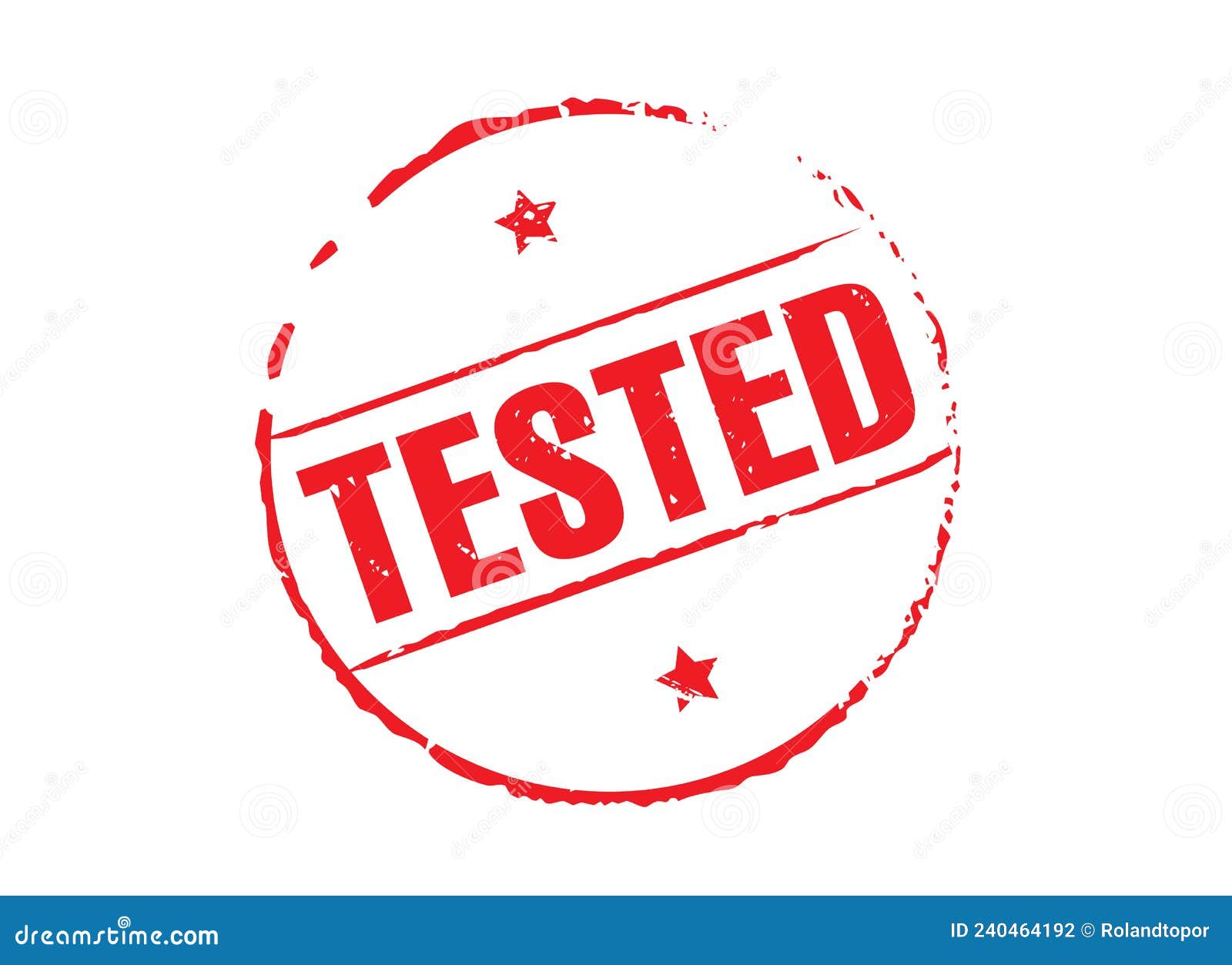 Red Stamp and Text TESTED. Vector Illustration Stock Vector ...