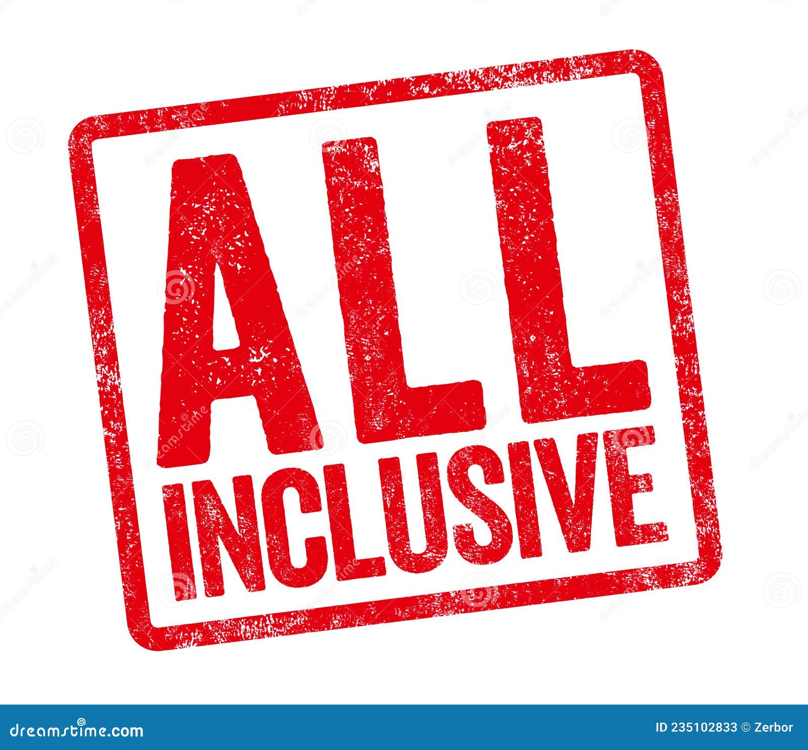 Red Stamp on a White Background - All Inclusive Stock Illustration ...