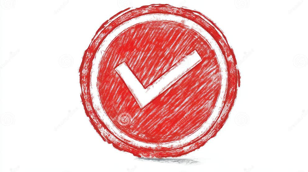 Red Stamp on White Background for Approval Stock Illustration ...