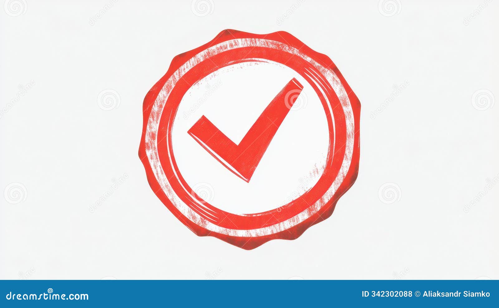 Red Stamp on White Background for Approval Stock Illustration ...