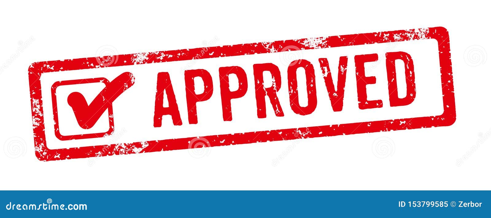 A Red Stamp on a White Background - Approved Stock Illustration ...
