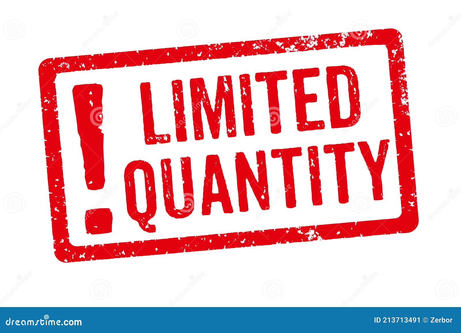 Red Stamp on a White Background - Limited Quantity Stock Illustration ...