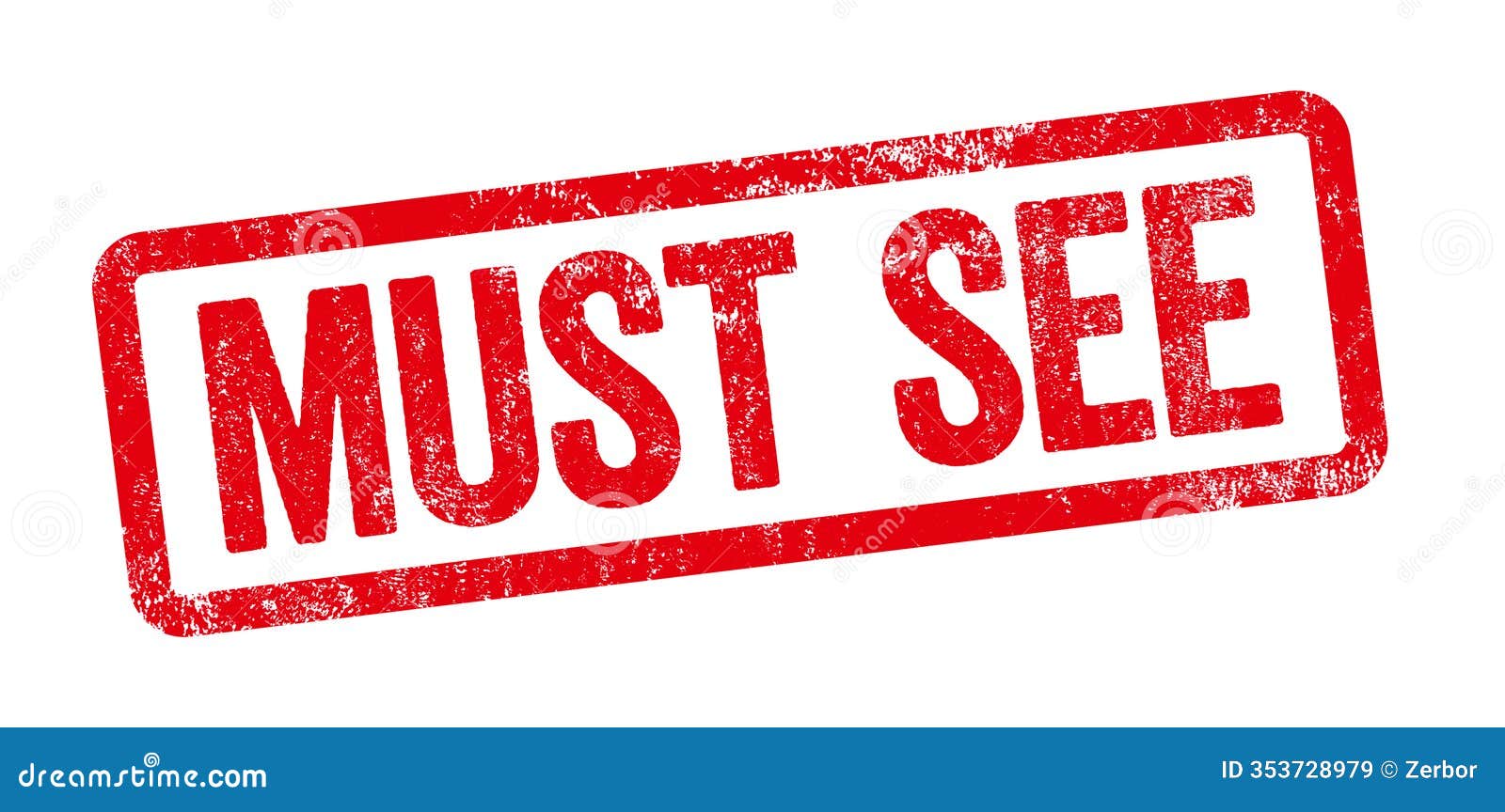 Red Stamp on a White Background -- Must See Stock Image - Image of ...