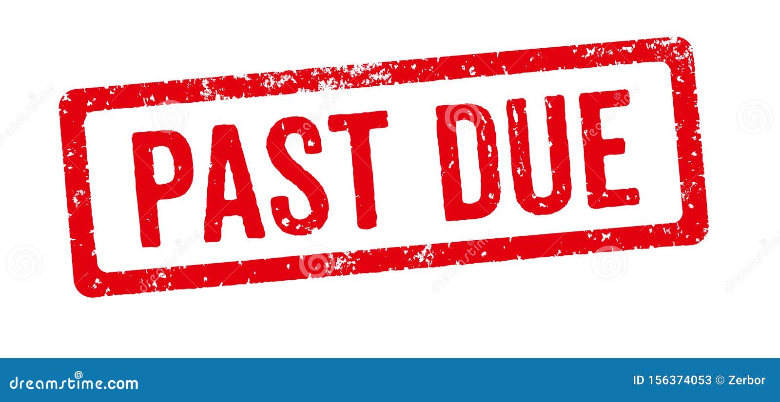 A Red Stamp on a White Background - Past Due Stock Illustration ...