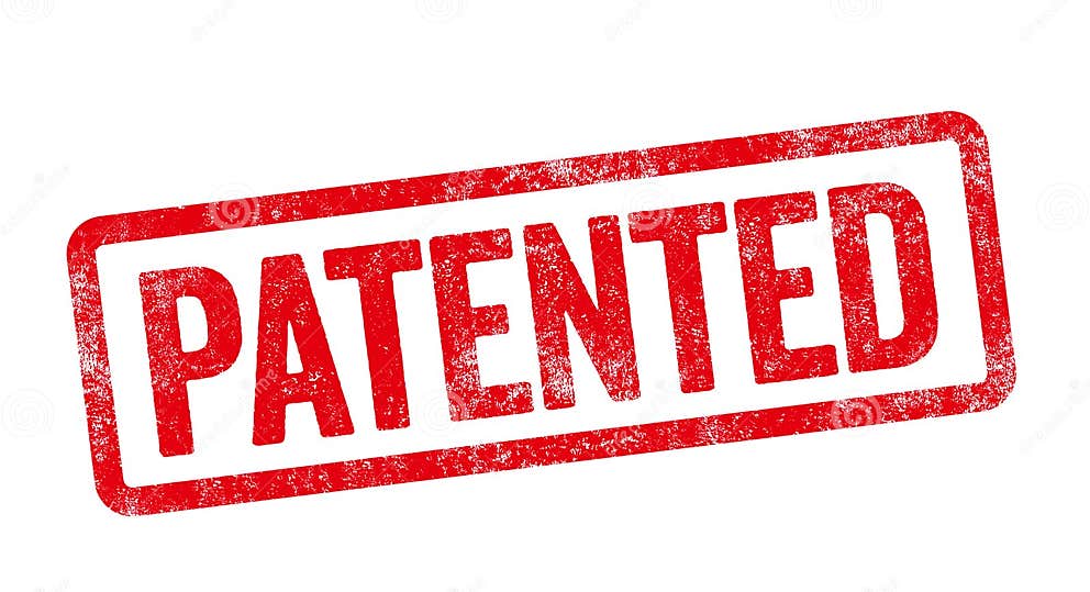 Red Stamp on a White Background - Patented Stock Illustration ...